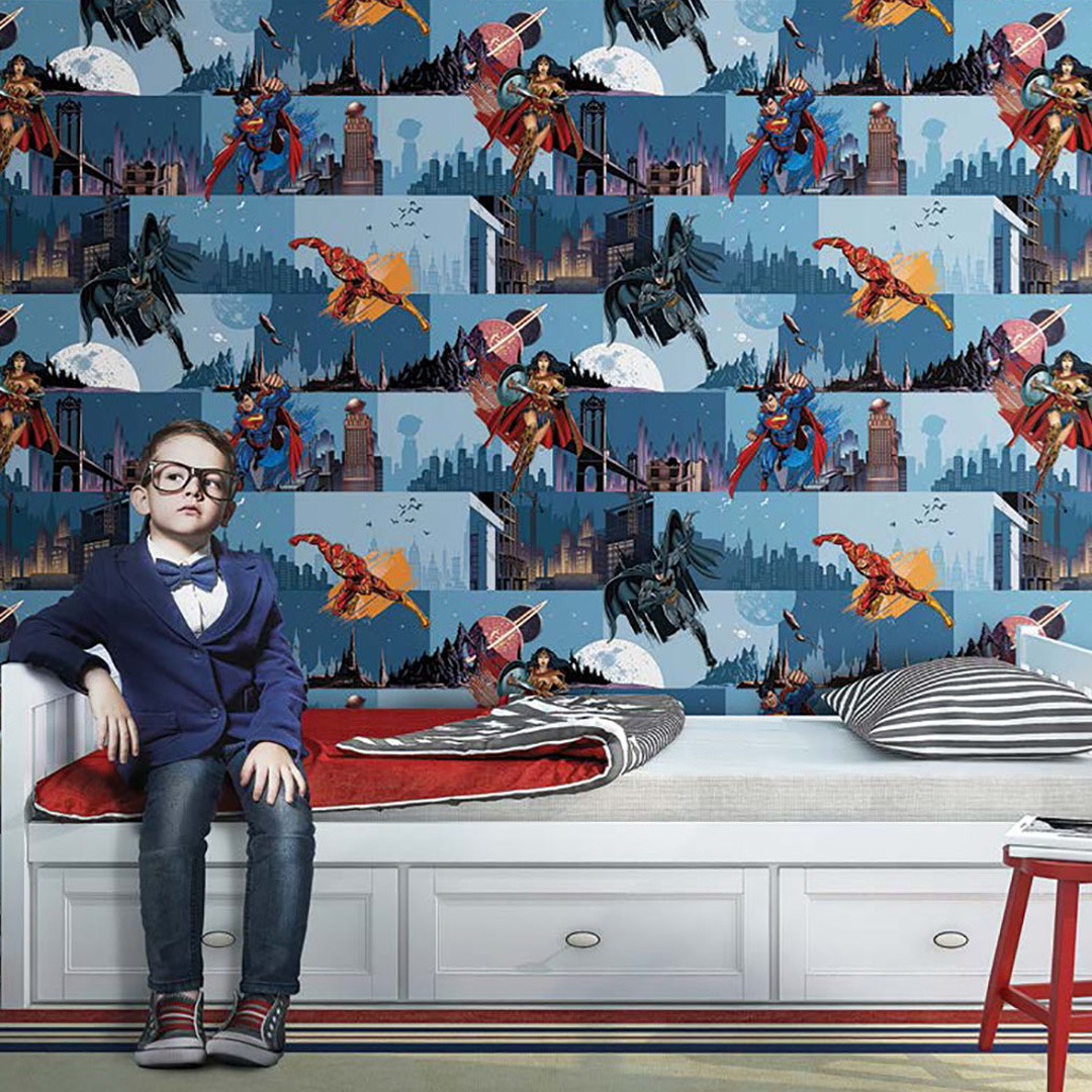 Super Heroes Wallpaper, 1 Roll | Rankoussi Fabrics and Furniture